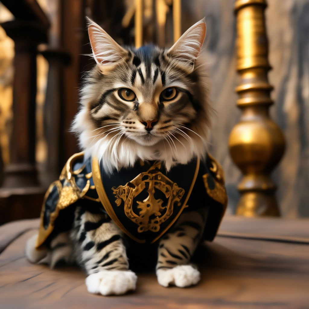 "Bayun the cat at Fort Boyard" — image created in Shedevrum