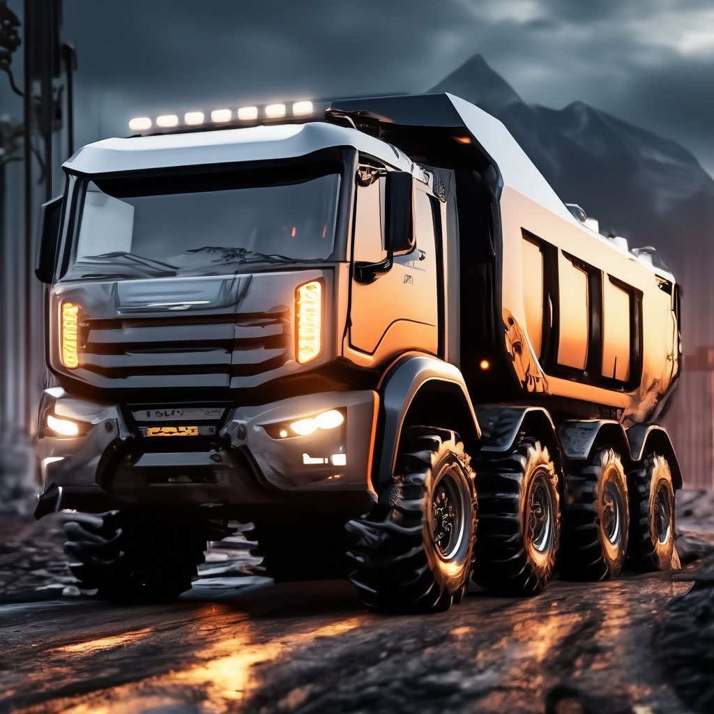 "Brutal cross-country truck MAZ, MAZ of the future, four axles, dump ...
