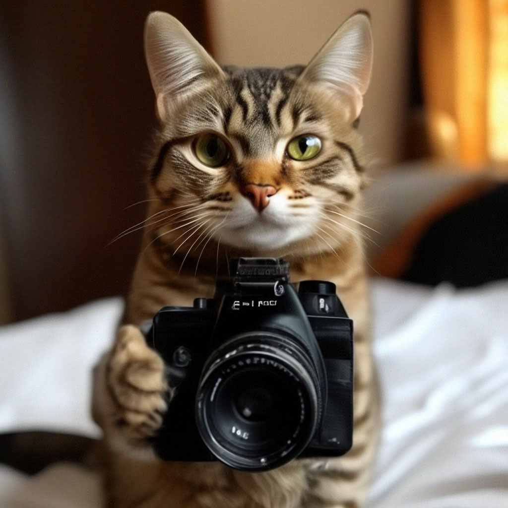 "Smile!😬 the cat stands on its hind legs, takes pictures of you with a ...