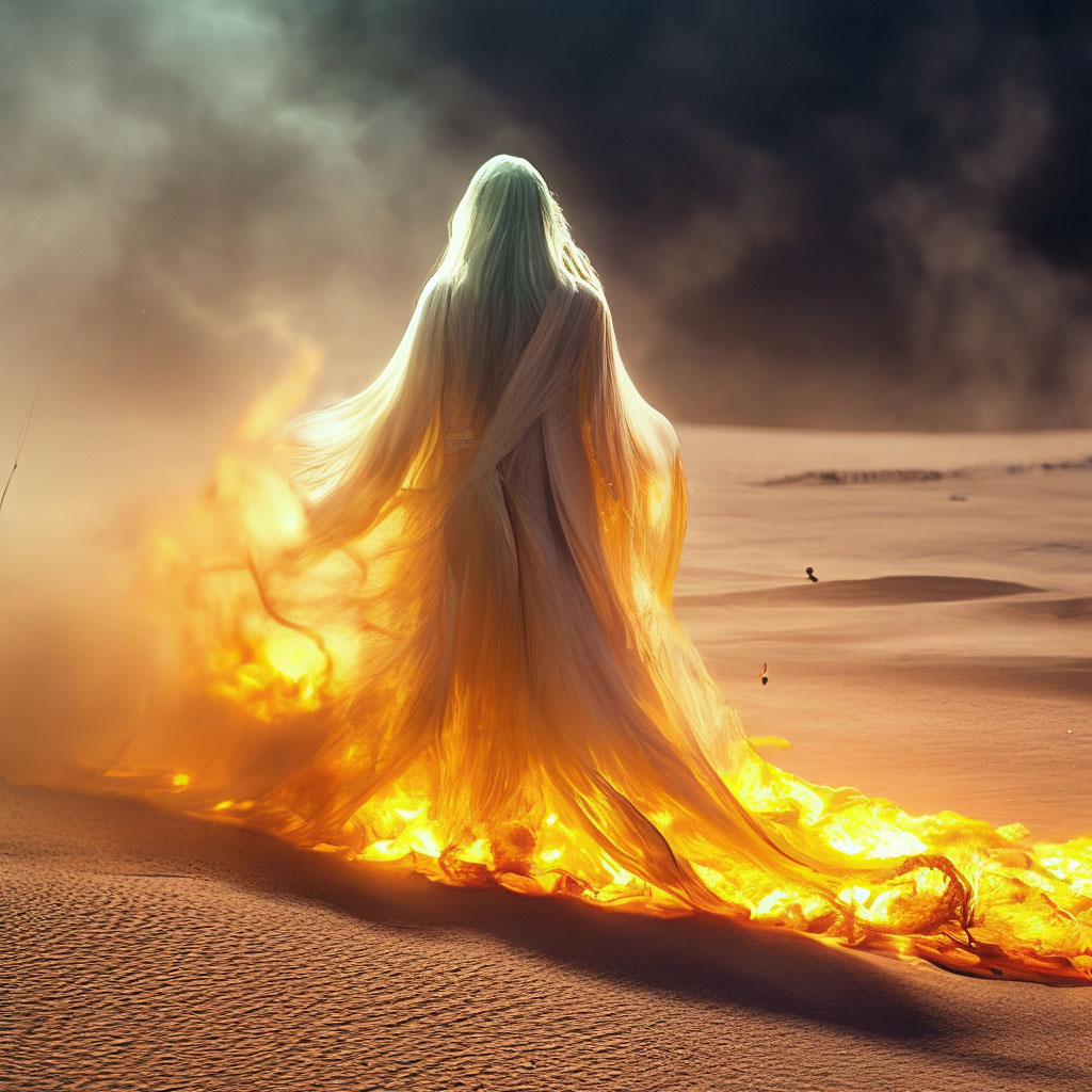 "Translucent ghost burning with fire, sparks ancient exposition,diamond ...