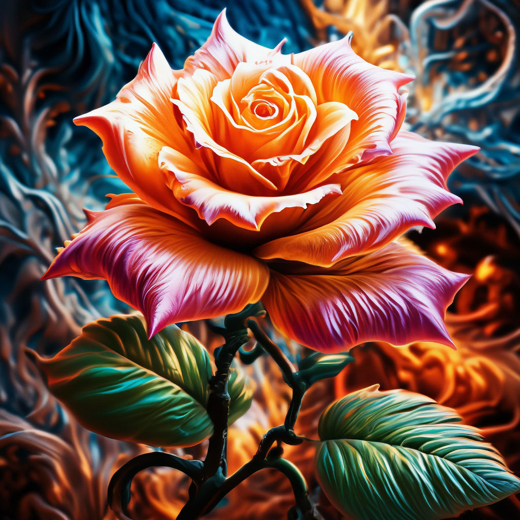 "Imp art. Convergence, acidic psychedelic paints, fractal structures of ...