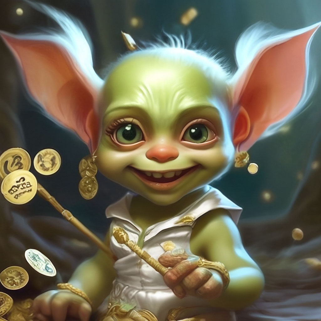 "Diamond eyes with money sticking out of their ears. Goblin baby, baby ...
