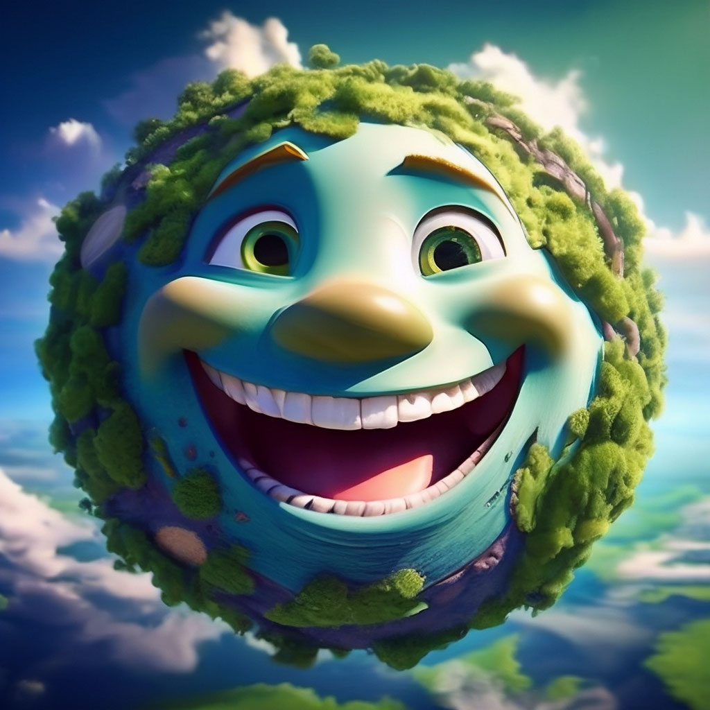 "The planet Earth is smiling at me." — image created in Shedevrum