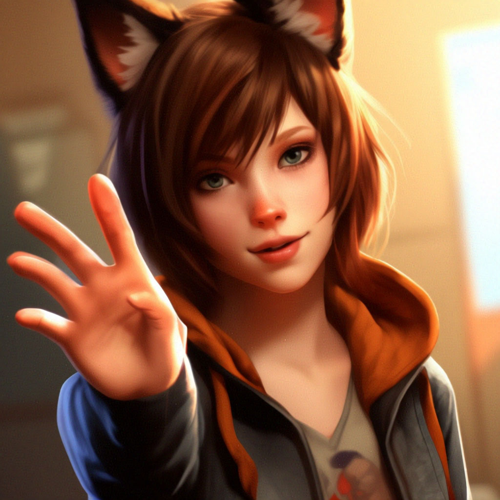 "Max Caulfield, Life is Strange, reaching viewer with her hand, wearing ...