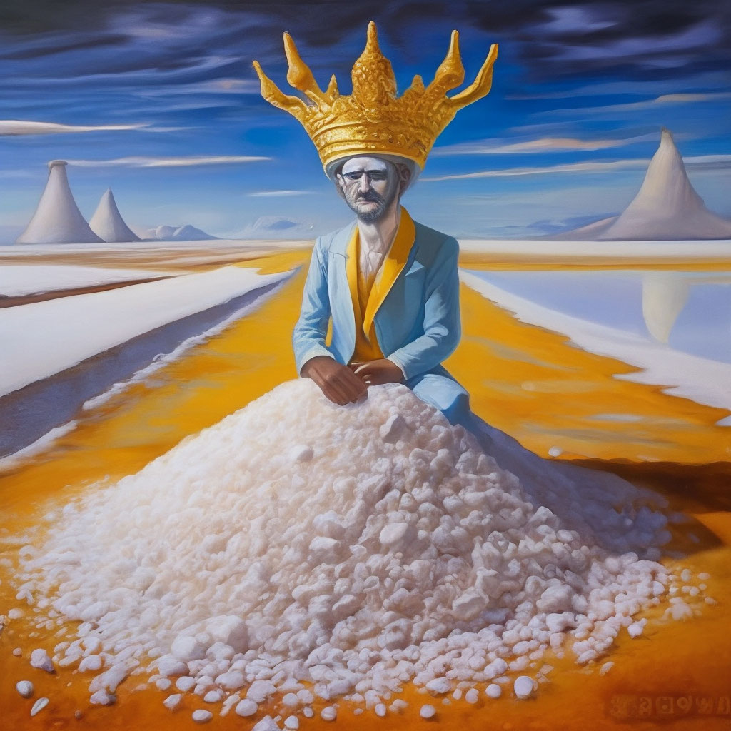 "The salt king, surrealism" — image created in Shedevrum