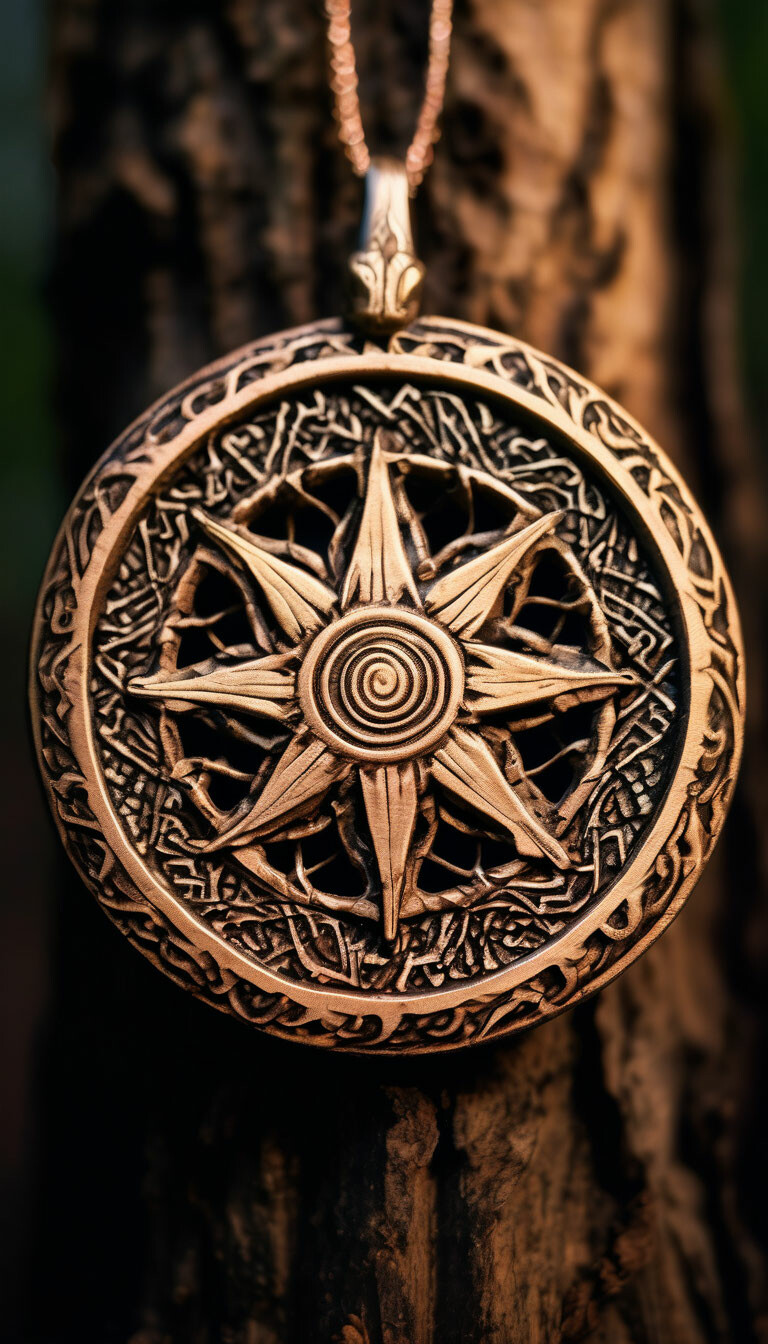 "The sun Amulet Detailed epic magical …" — image created in Shedevrum