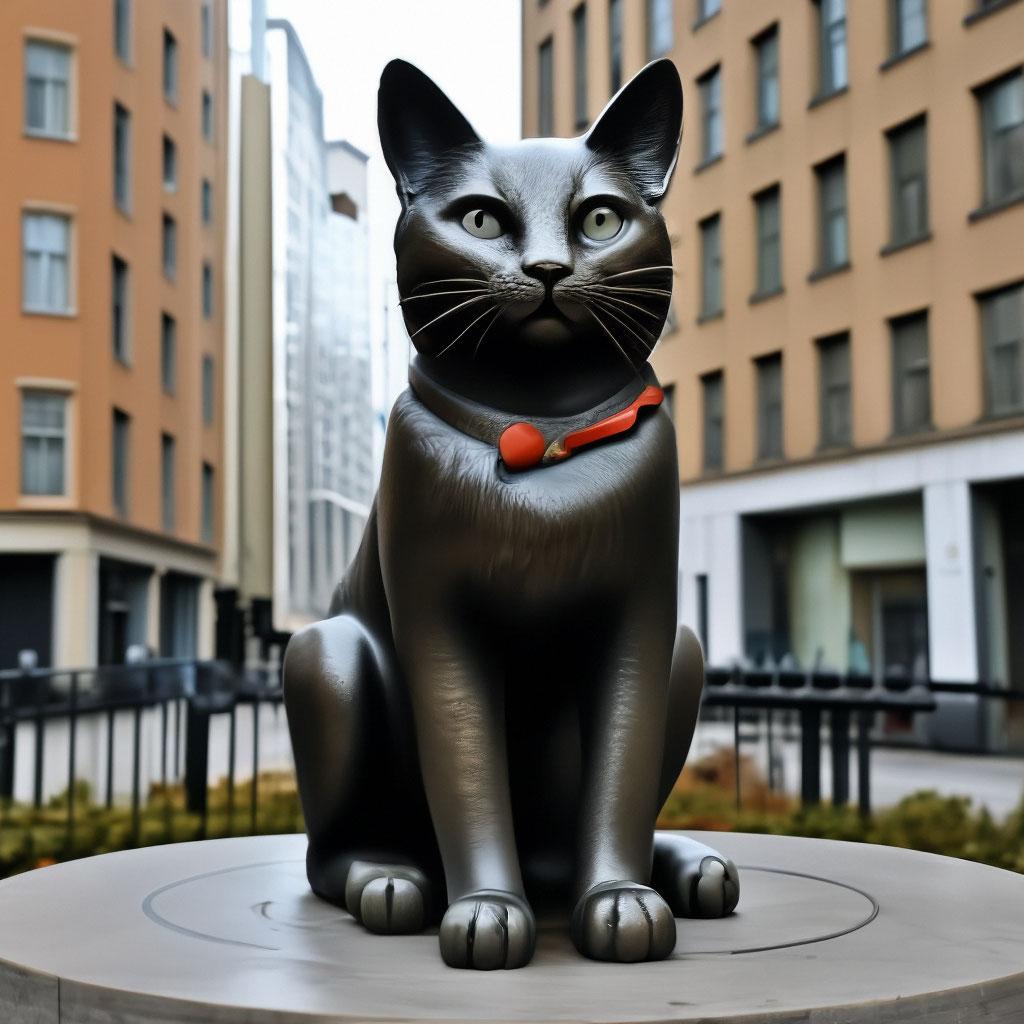 "Monument to Twix the cat!" — image created in Shedevrum