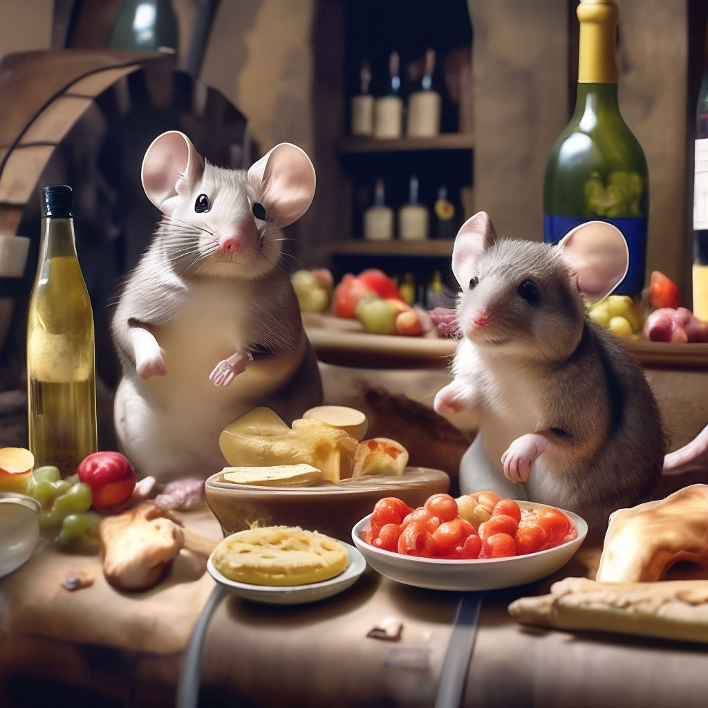 "Giant-sized mice took out all the food, wine from the cellar, There is ...