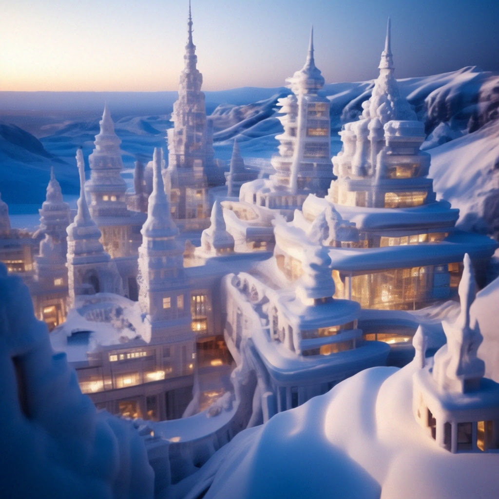 "Intricate ice architecture of the …" — image created in Shedevrum