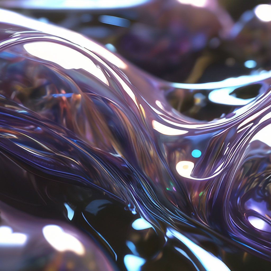 "Pendulous bouncy glistening saggy blobs abstractionism ray tracing ...