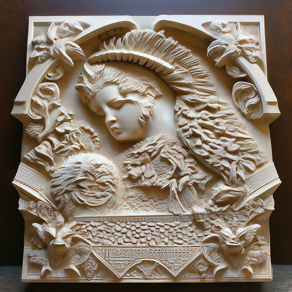 "Bas-relief" — image created in Shedevrum
