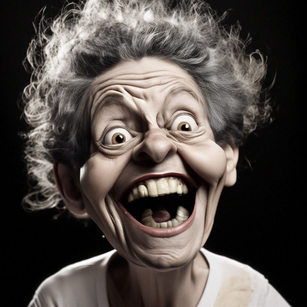 "This is your mother! sketching with gray soot, caricature, humor, naiv ...