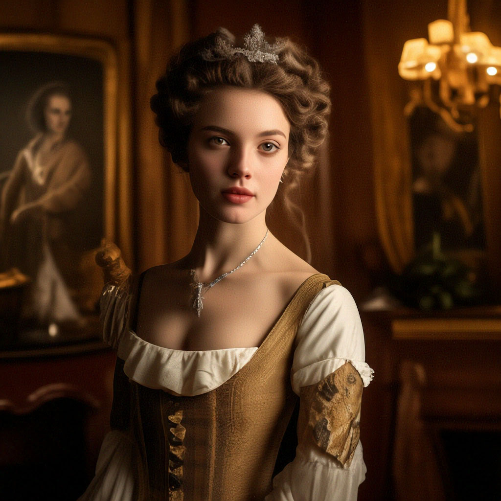 "A 19th century princess" — image created in Shedevrum