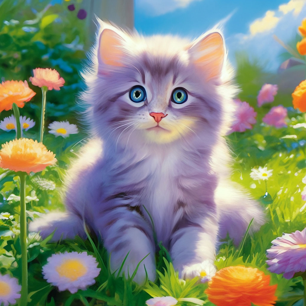 "Fluffy lilac in the garden" — image created in Shedevrum