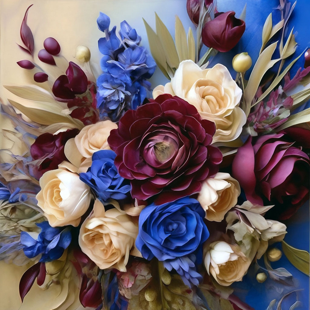 "The composition "Eternally beautiful " flowers are velvet burgundy ...