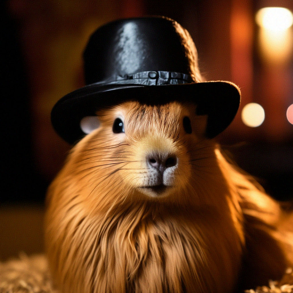 "Kakibara in a hat" — image created in Shedevrum