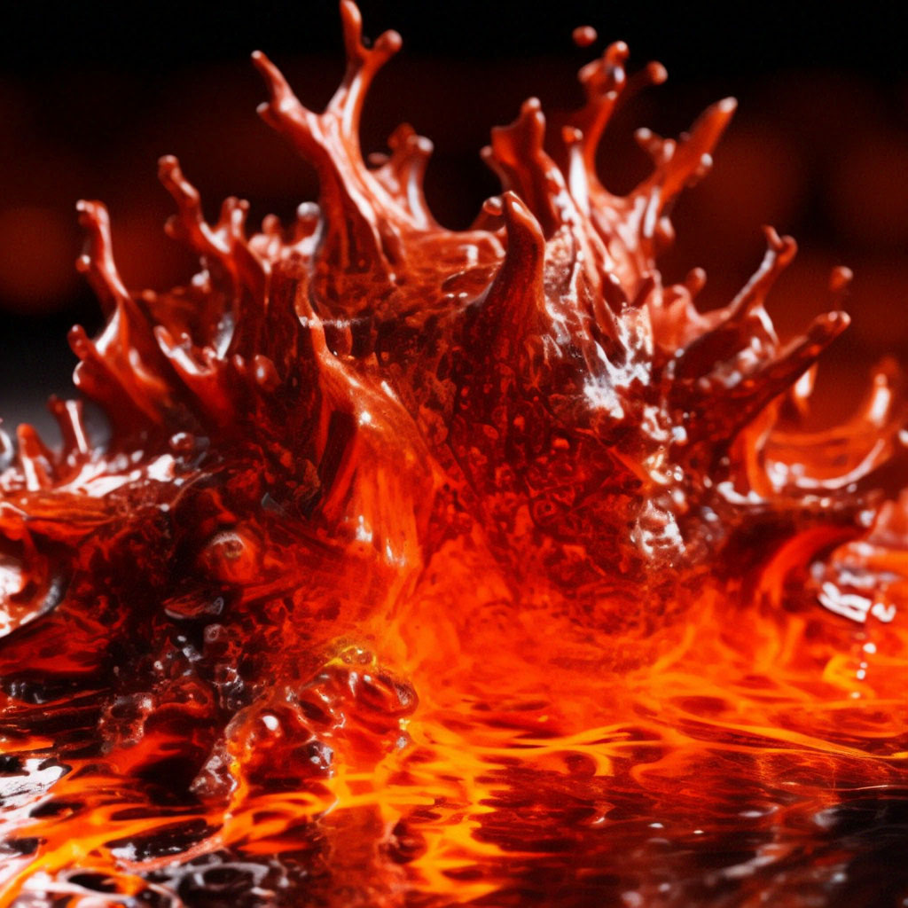 "Liquid fractal transformer magnet liquid . an anthropomorphic creature ...