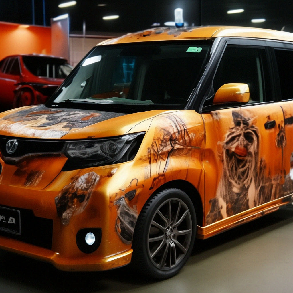 "Toyota Rumi car star wars airbrushed design, beautiful, 4k, high ...