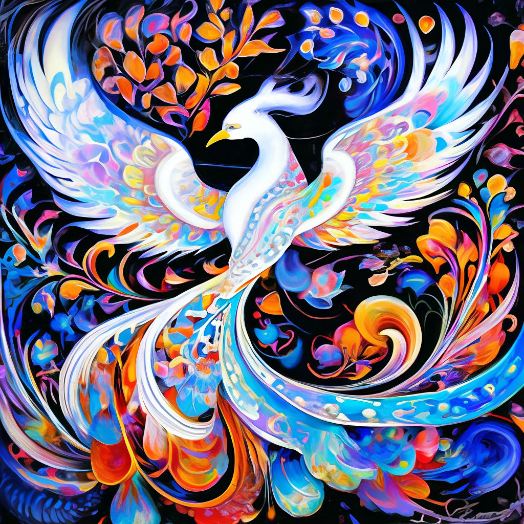 "🫥 The white bird of Paradise is a whirlwind flight intertwining with ...