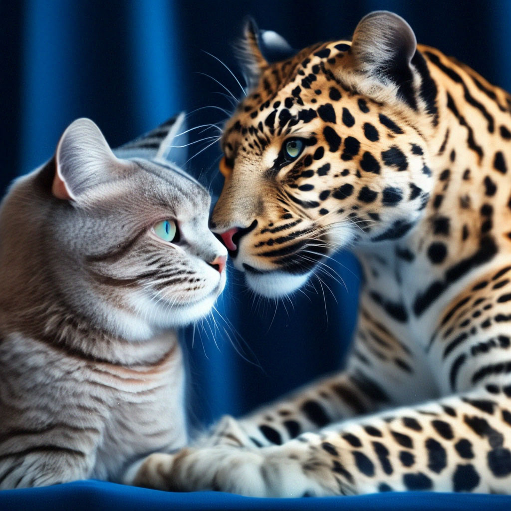 "# leopard with a British cat, strength and tenderness, unusual pose, X ...
