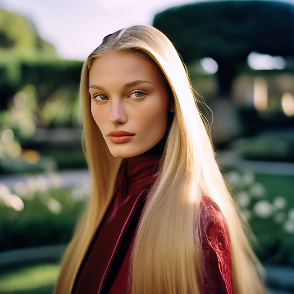 "A photo shoot for the cover of Vogue magazine, a beautiful model of ...