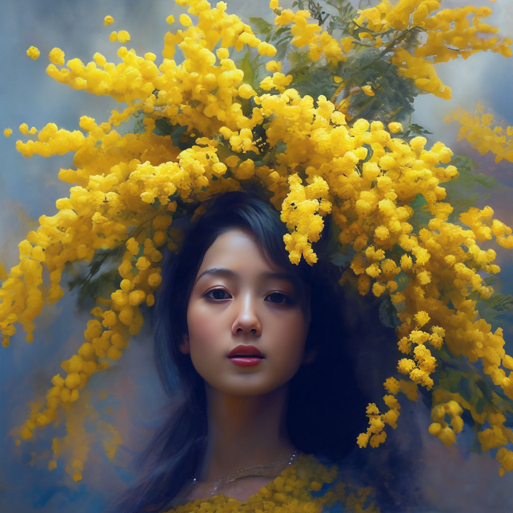 "Mimosa" — image created in Shedevrum