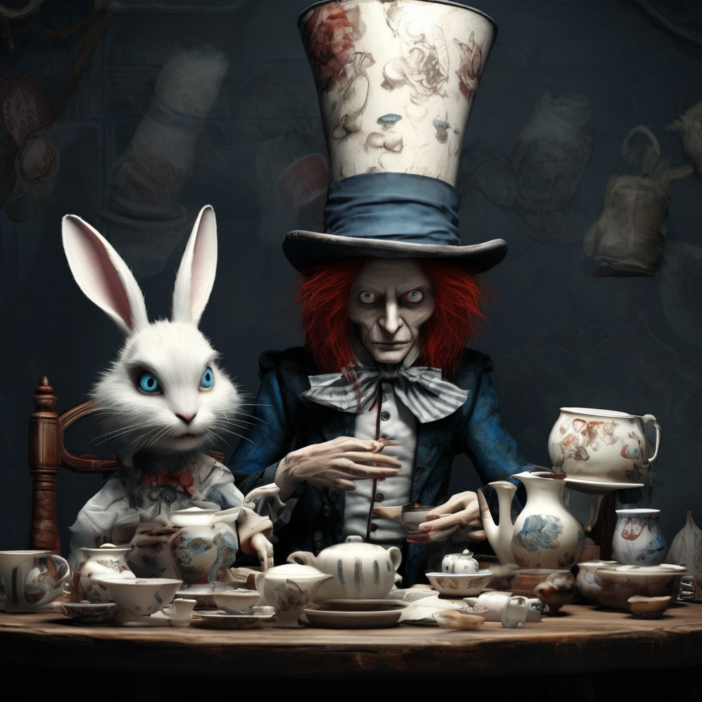 "Alice madness, darkness, horror, crazy tea party, White Rabbit and the ...