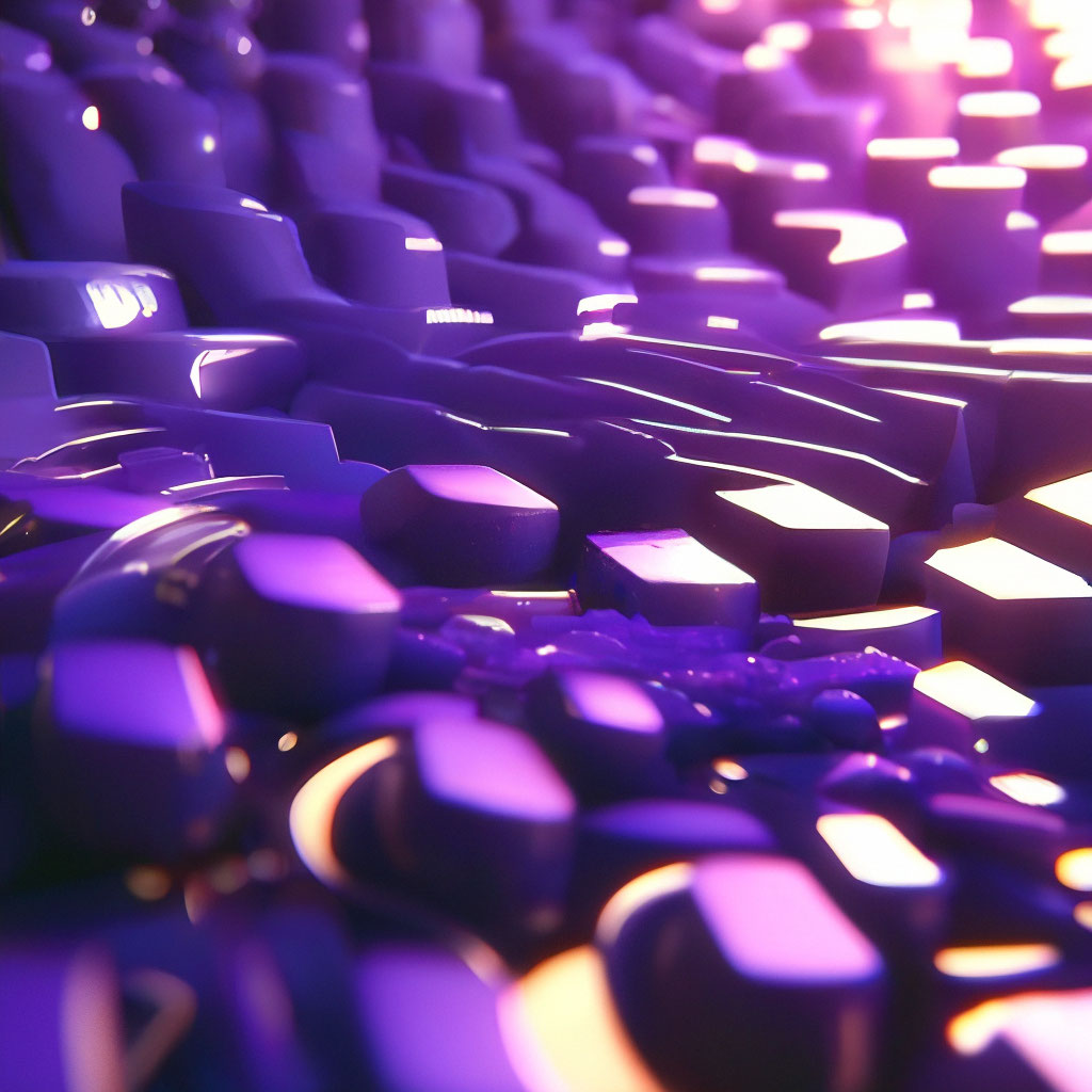"Cartoon shade of purple, refraction of light" — image created in Shedevrum