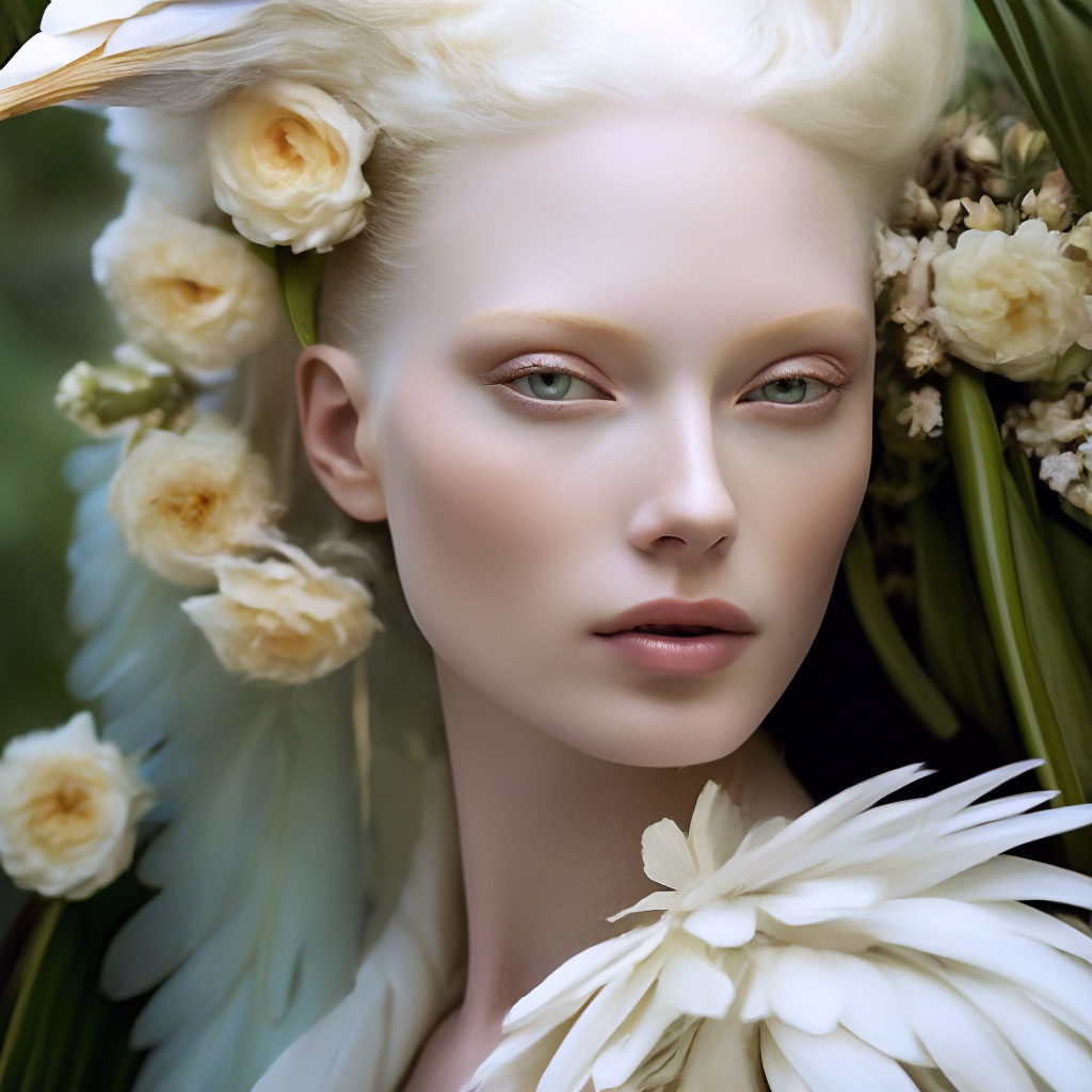 "Professional photo,Photorealistic,medium close-up,in an oasis.a hybrid ...