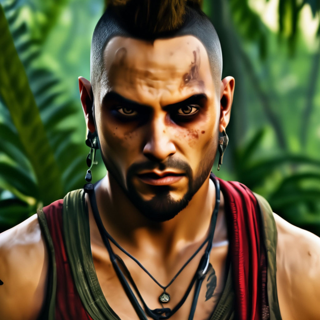"Vaas from Far cry 3" — image created in Shedevrum