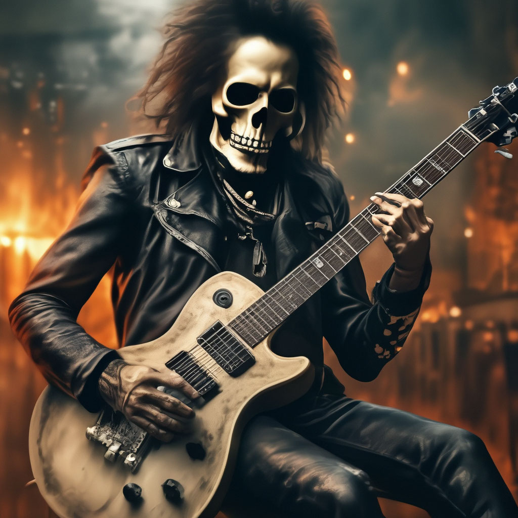 "Skeleton Rocker" — image created in Shedevrum