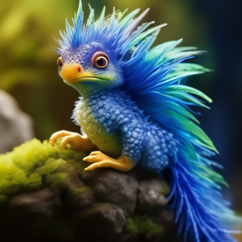 "The world of dragons hyperrealism, a tiny fairy-tale pixie dragon ...