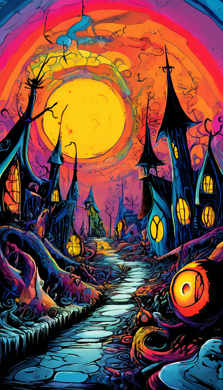 "Psychedelic trypophobia, horror …" — image created in Shedevrum