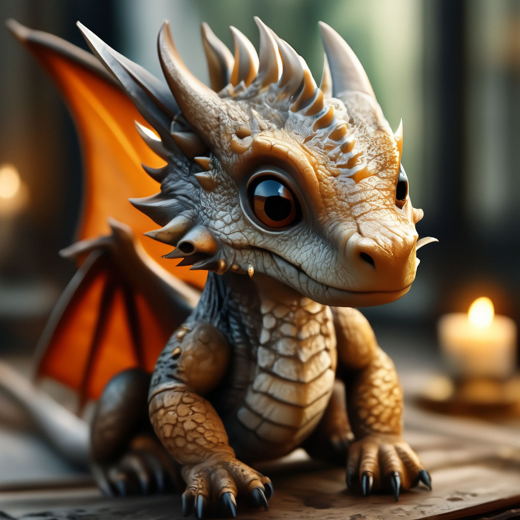 "A pet dragon, cute, cute" — image created in Shedevrum