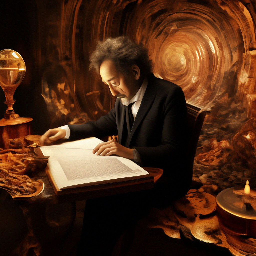 "The fractal world of a mad poet., beautiful, letters and fear ...
