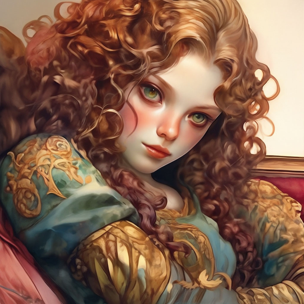 "Horror illustration in the style of Anne Stokes, drawing with ...