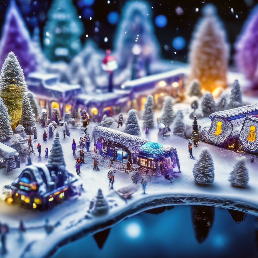 "Middle close-up life under the microscope, winter, snow,frost,a huge ...