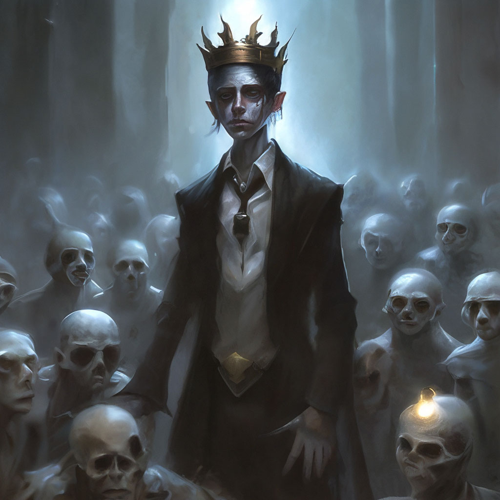 ", zombies, cute, necromancer, skinny, with a ball, glows black, black ...