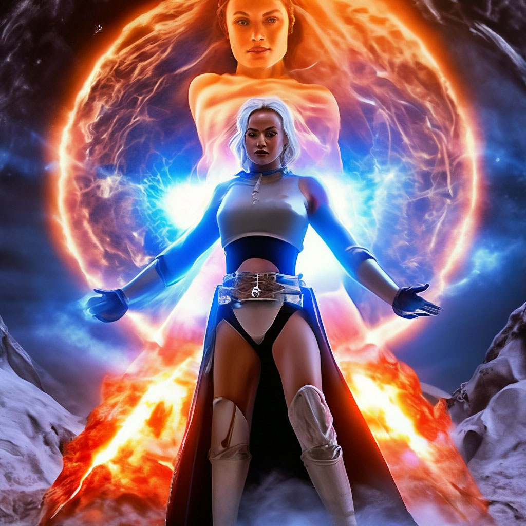 "Star Wars , the fusion of energy, gorgeous female images, An epic hybrid, …" — image created in ...