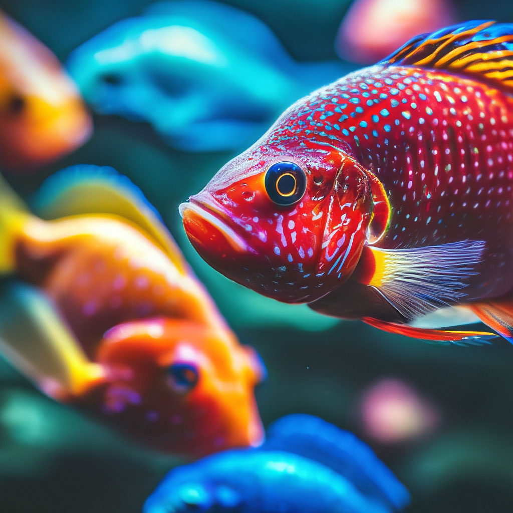 "Colorful fish, bright, shimmer, aesthetically pleasing, beautiful ...