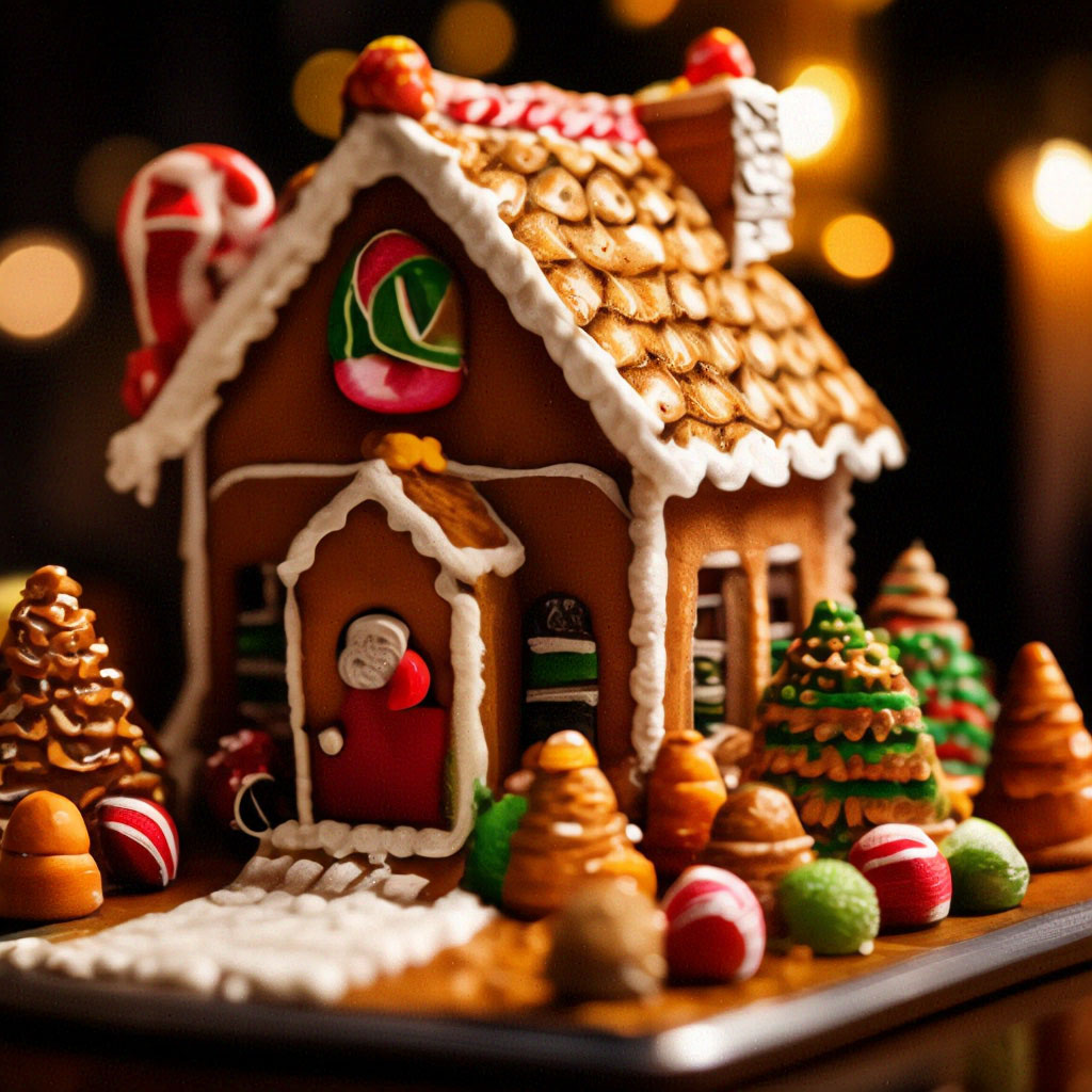 "Gingerbread house realistic, beautiful, aesthetically pleasing, high ...