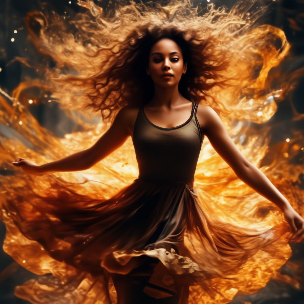 "The energy of dance" — image created in Shedevrum