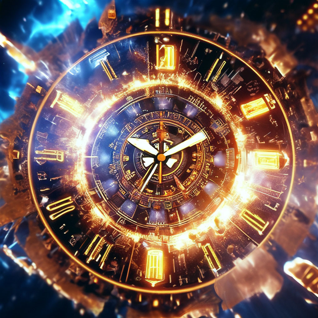 "Collapse of Time The clock is …" — image created in Shedevrum