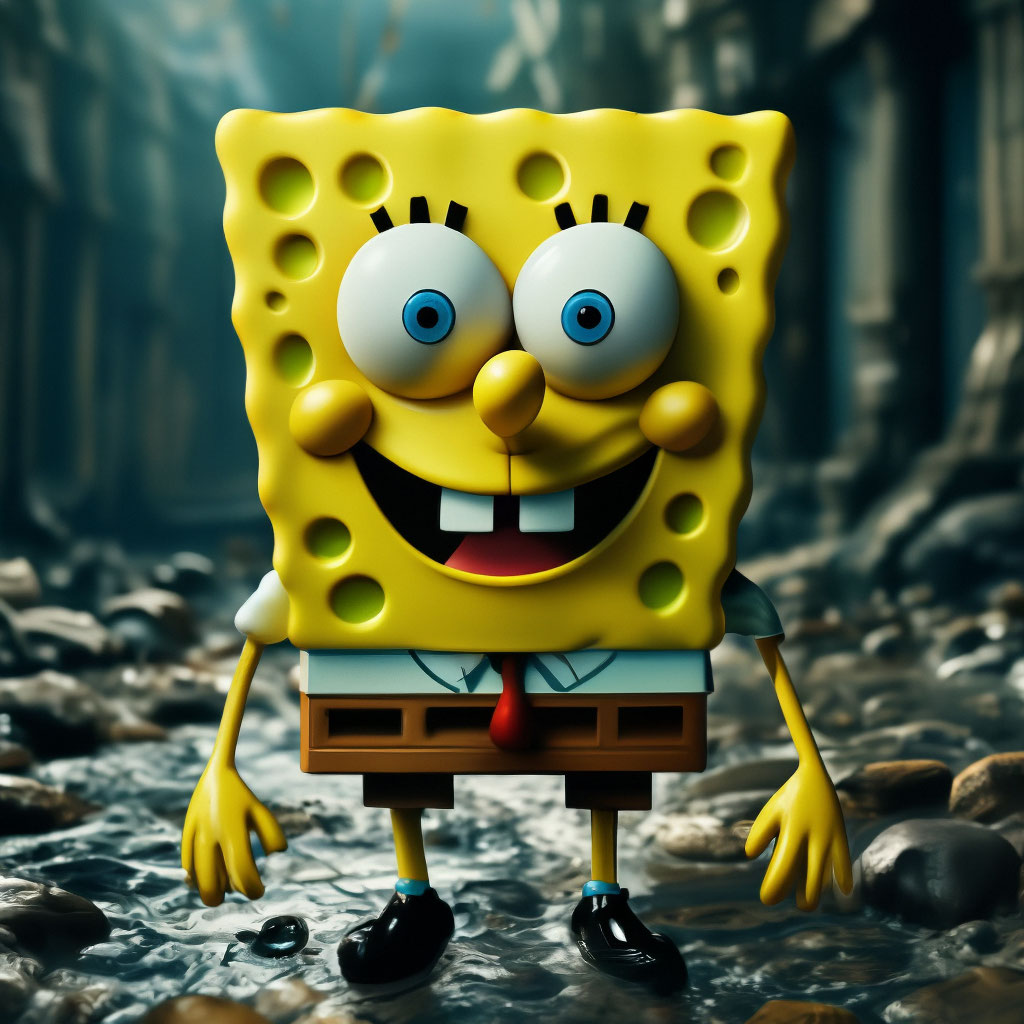 "Spongebob" — image created in Shedevrum