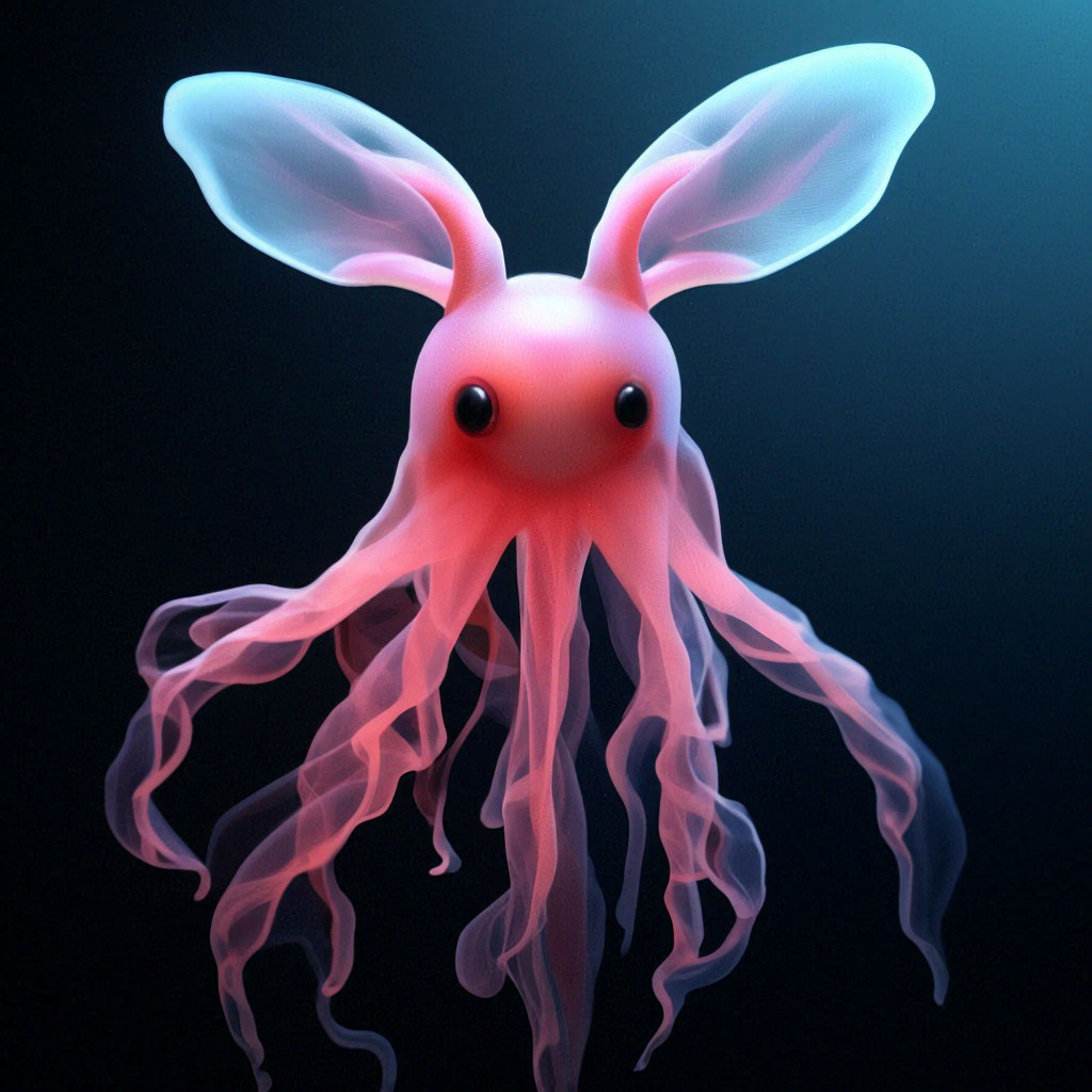 "Jellyfish with rabbit ears" — image created in Shedevrum