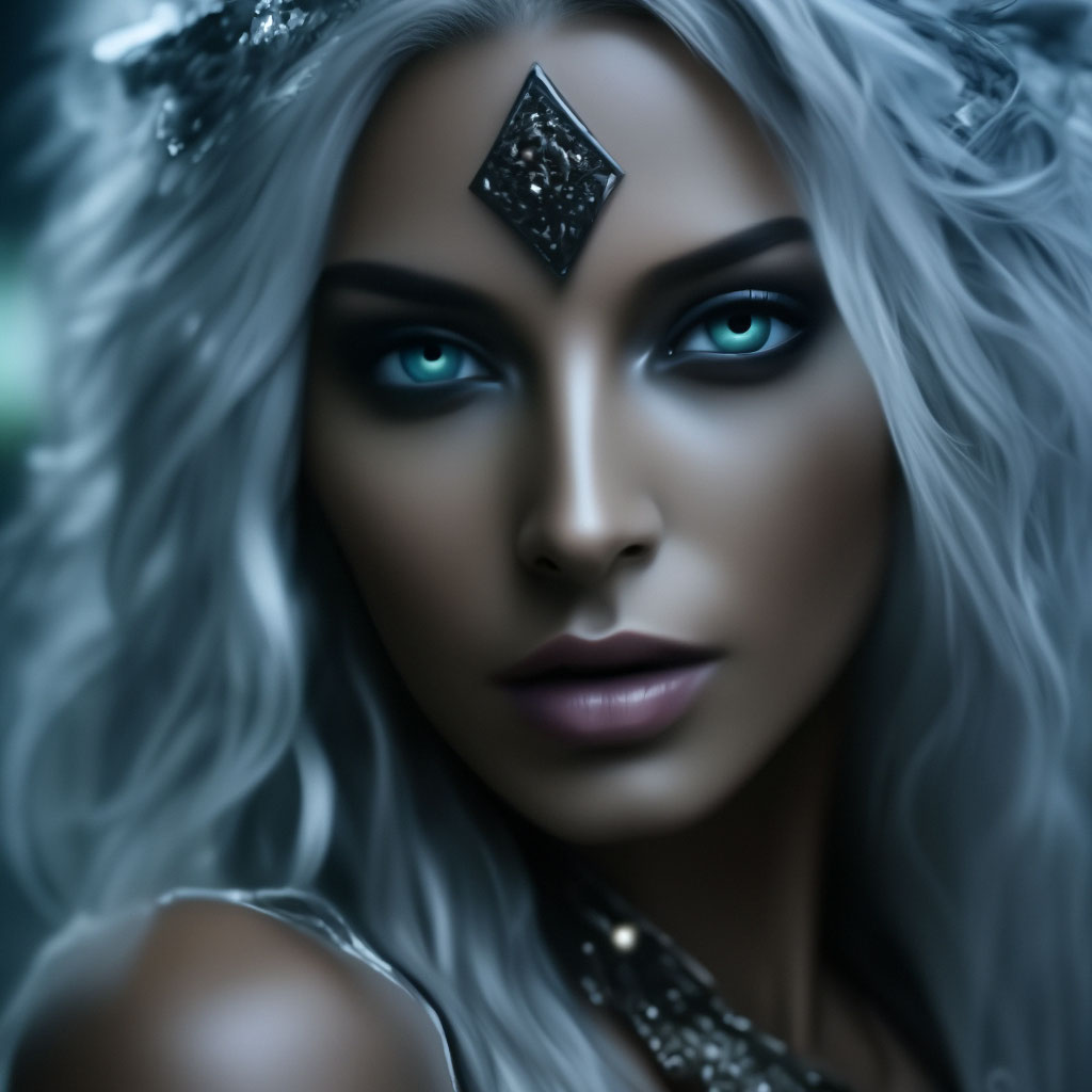 "Dark elf, dream, beautiful lively eyes and eyelashes, realistic ...