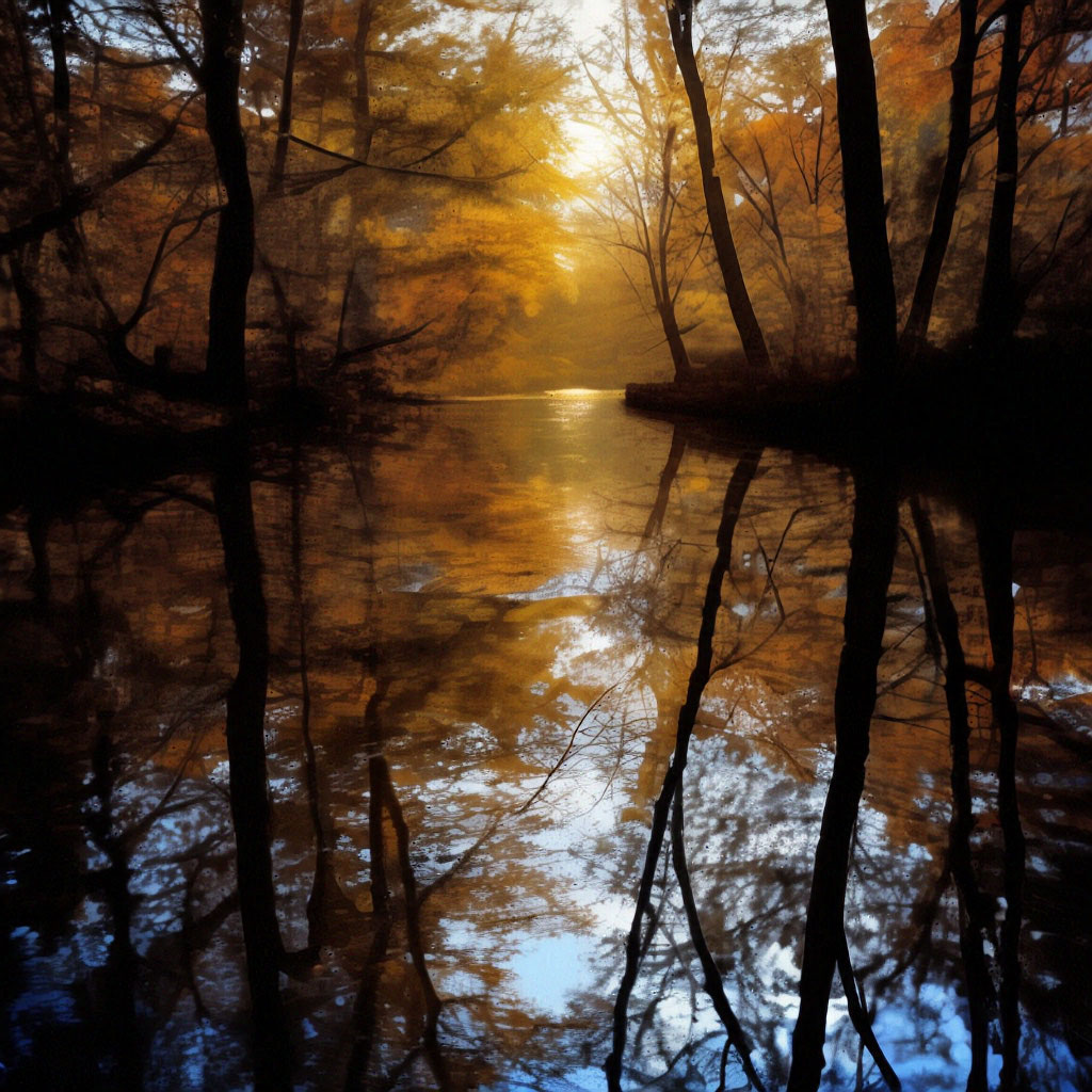 "What do you see in the Water, what kind of reflection? Where is the ...