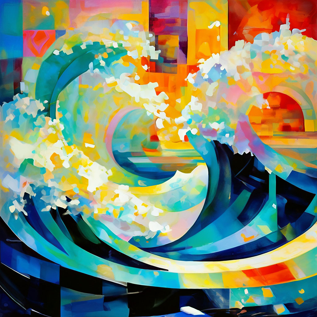 "Cube write: "Love overflows. The tides are shimmering like waves. Love ...