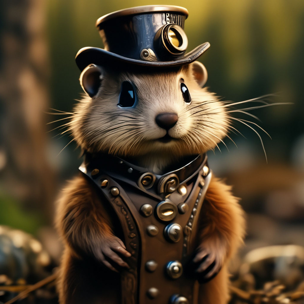 "A very cute little groundhog, milota" — image created in Shedevrum