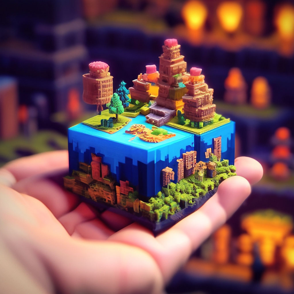 "A tiny world in your hand" — image created in Shedevrum